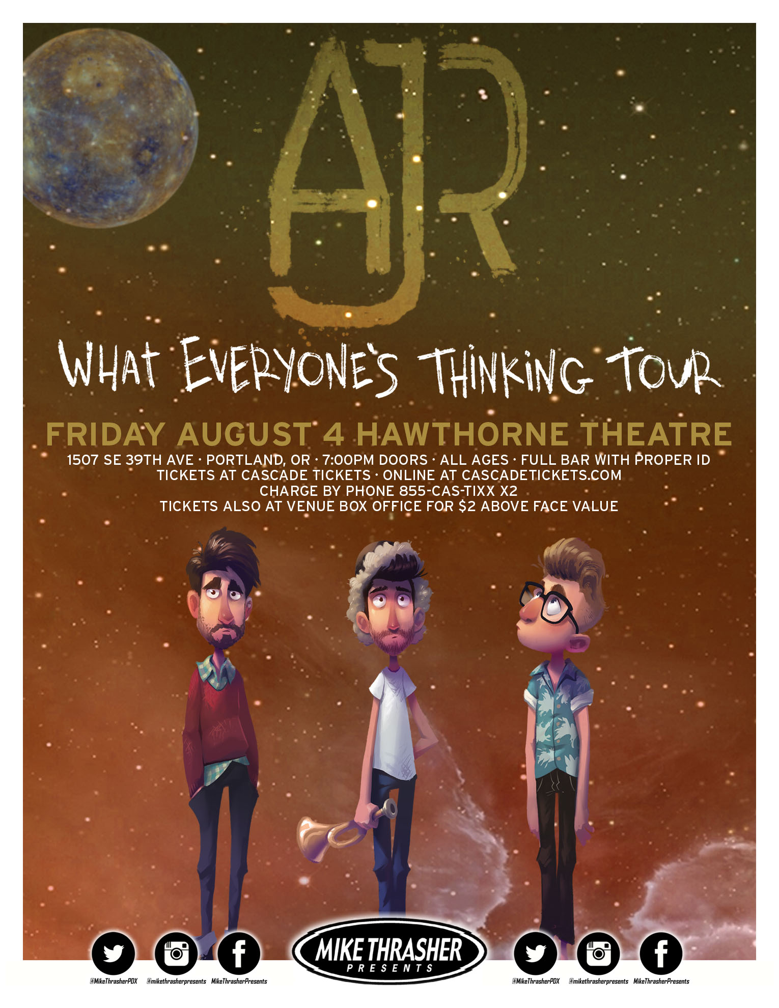 AJR – What Everyone’s Thinking Tour - August 4 | Hawthorne Theatre